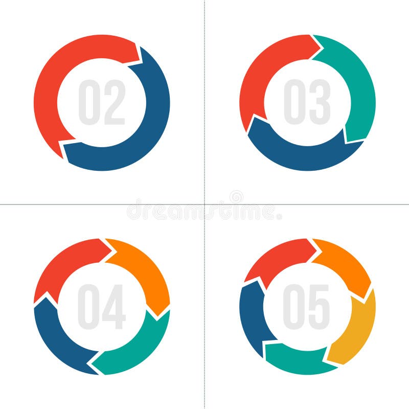 Circle Arrows Infographic Template with 4 Options. Can Be Used for ...