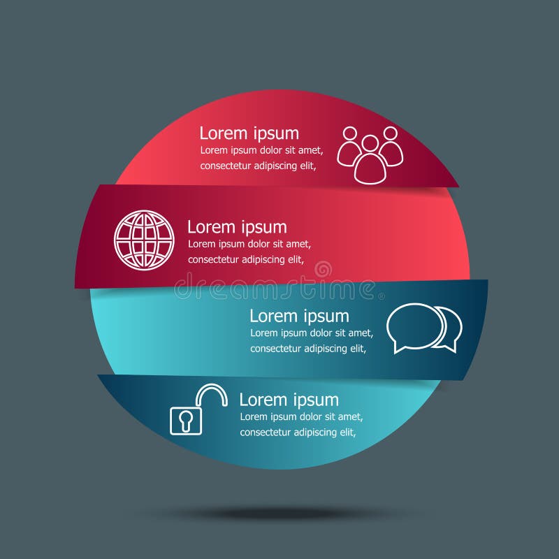 Vector Circle Banners Infographic Template Stock Vector - Illustration ...
