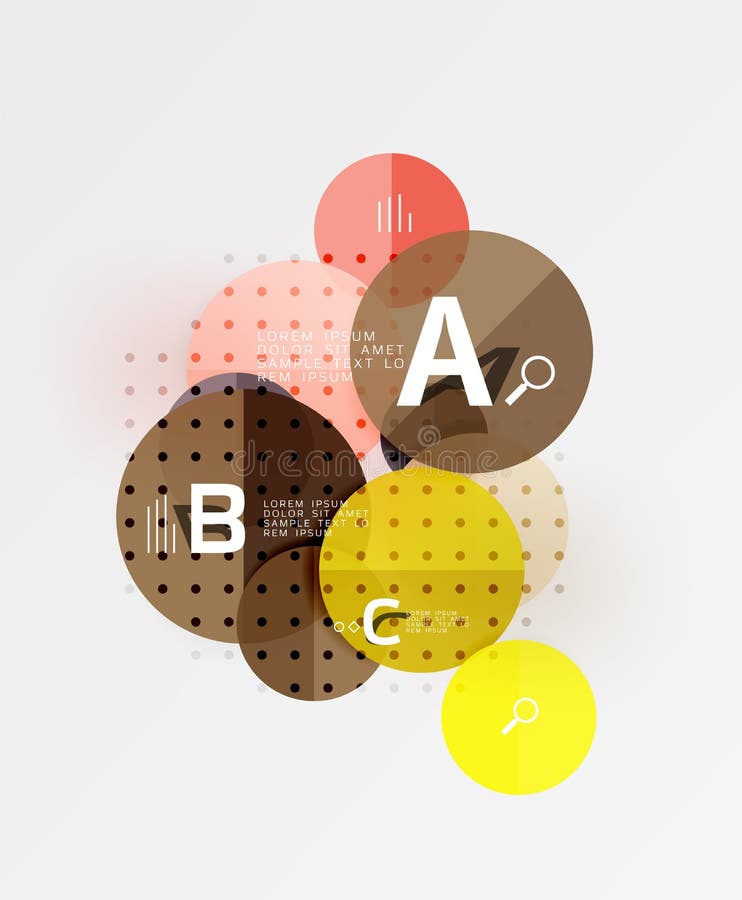 Vector Circle Bubbles Modern Geometric Background Stock Illustration ...