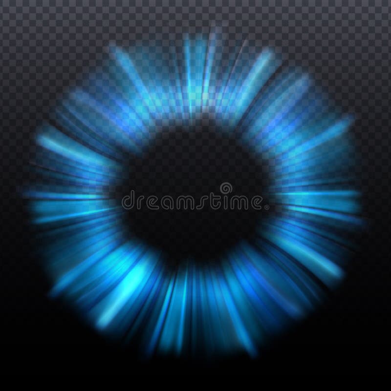 Vector Circle Burst with Shiny Light. Abstract Glowing Energy Rays ...