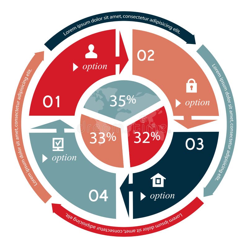 Vector Circle Business Concept with Icons Can Be Stock Vector ...