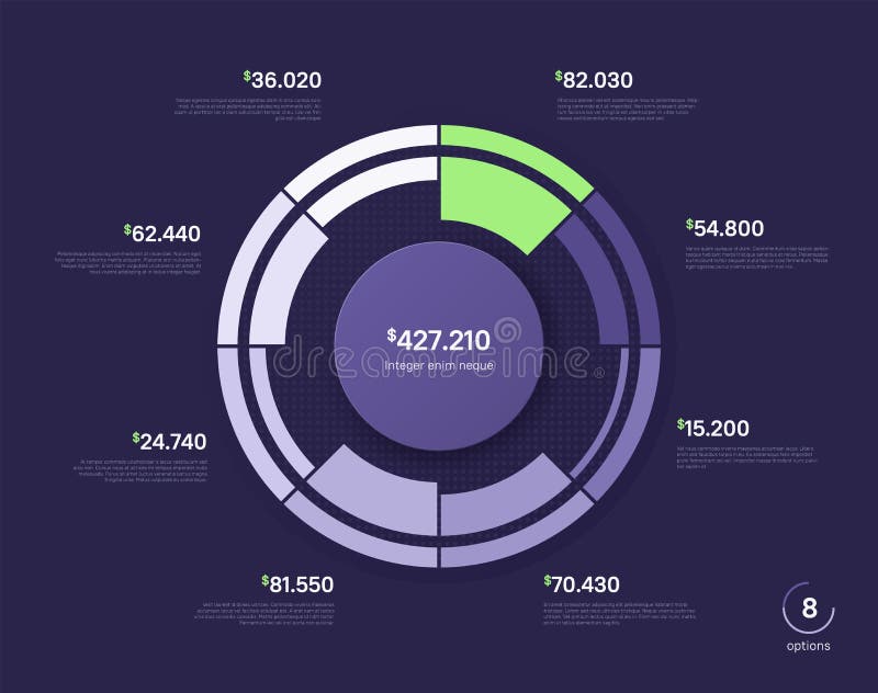 Vector Circle Chart Design, Modern Template for Creating Infographics ...