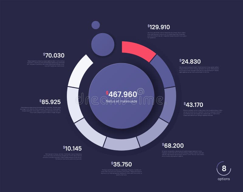 Vector Circle Chart Design, Modern Template for Creating Infographics ...