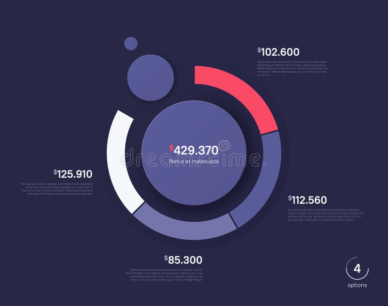 Vector Circle Chart Design, Modern Template for Creating Infographics ...
