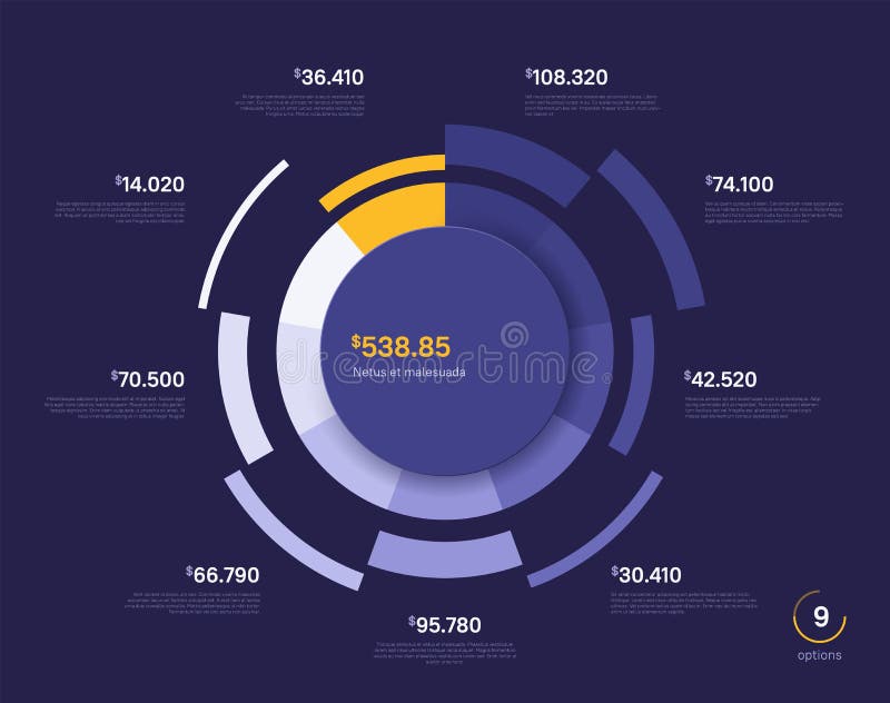 Vector Circle Chart Design, Modern Template for Creating Infographics ...
