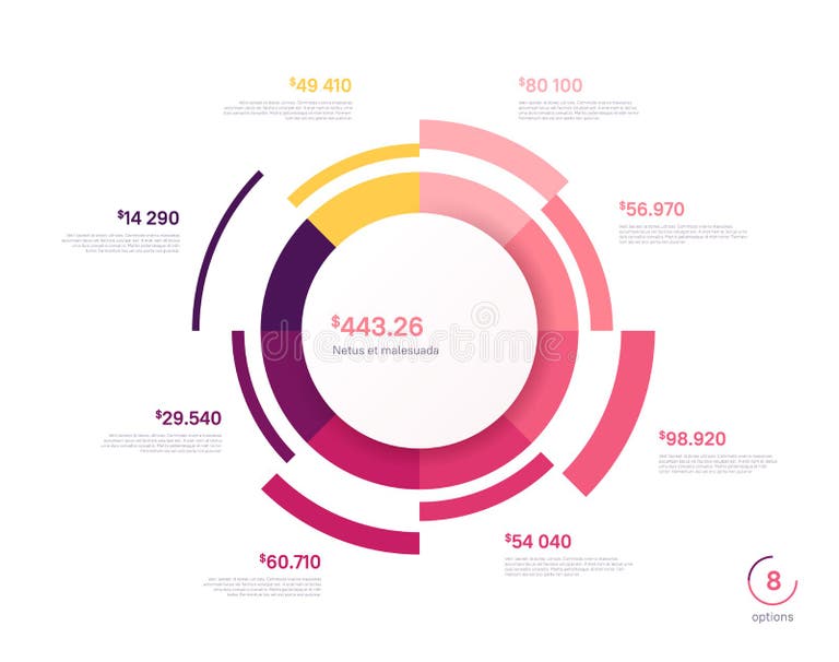 Vector Circle Chart Design, Modern Template for Creating Infographics ...