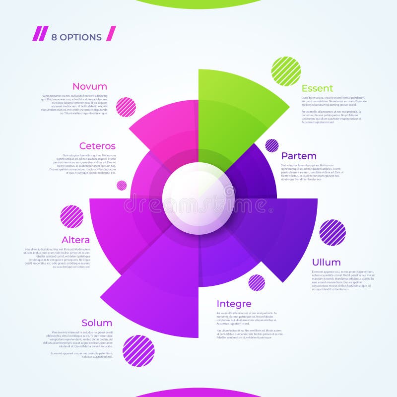 Vector Circle Chart Design, Template for Creating Infographics Stock ...