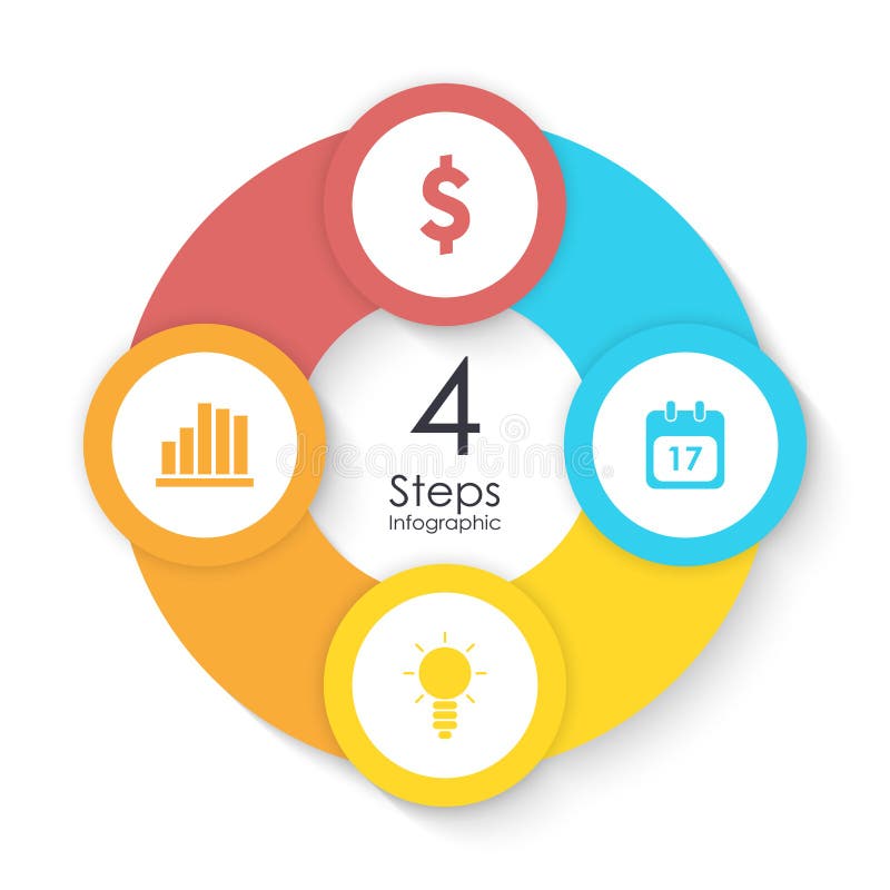 Six Option Cycle Infographic Chart. Vector Illustration Stock Vector ...