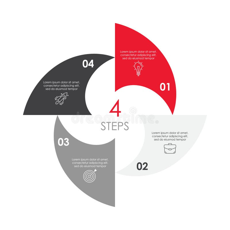 Vector Circle Chart Infographic Template for Cycle Diagram, Graph, Web ...