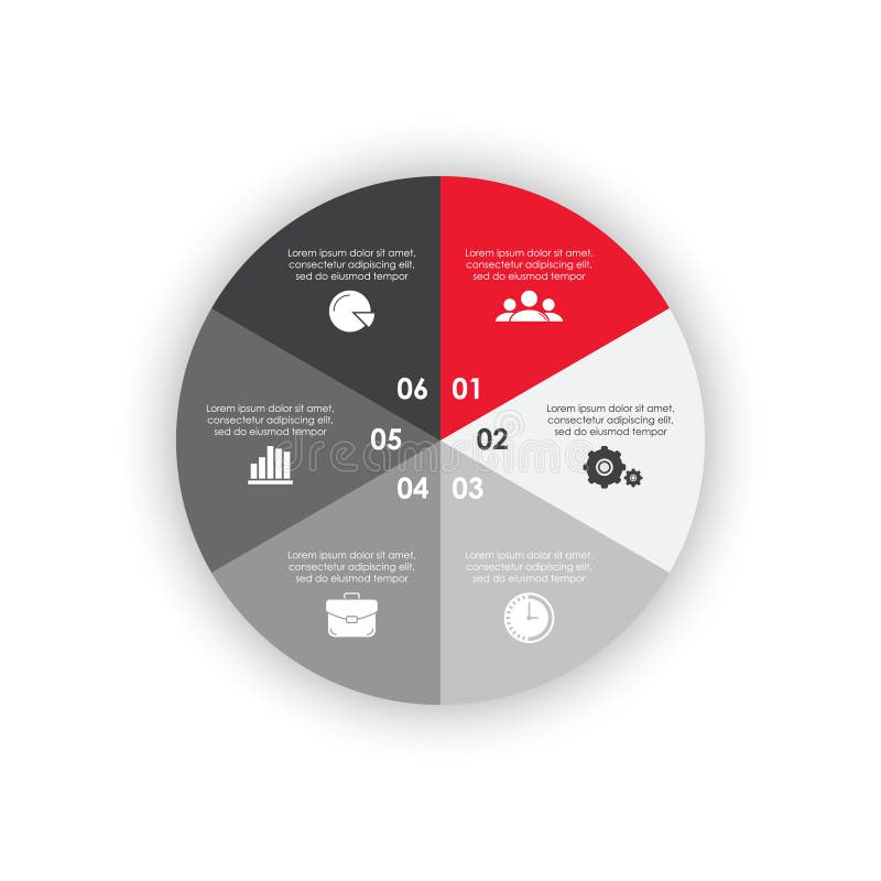 Vector Circle Chart Infographic Template for Cycle Diagram, Graph, Web ...