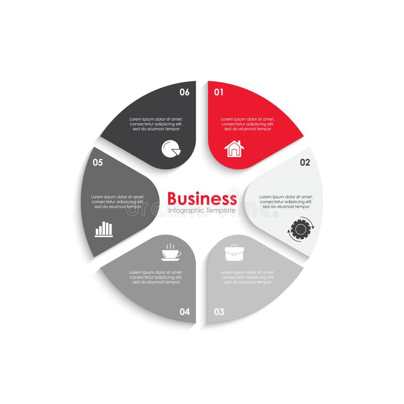 Vector Circle Chart Infographic Template for Cycle Diagram, Graph, Web ...