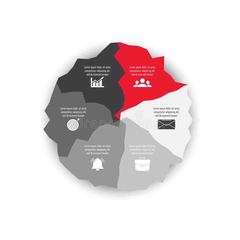 Vector Circle Chart Infographic Template for Cycle Diagram, Graph, Web ...