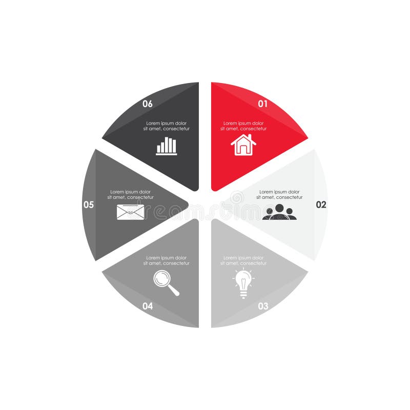 Vector Circle Chart Infographic Template for Cycle Diagram, Graph, Web ...