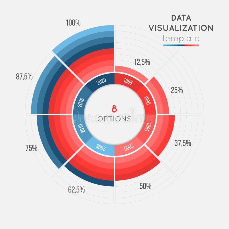 Vector Circle Chart Infographic Template for Data Visualization Stock Vector - Illustration of ...