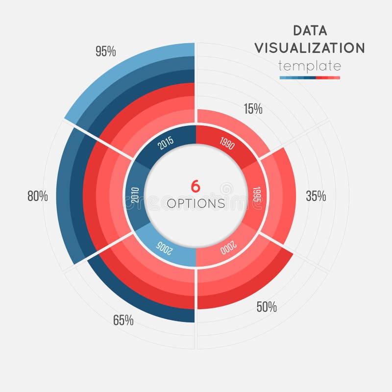 Vector Circle Chart Infographic Template for Data Visualization Stock ...