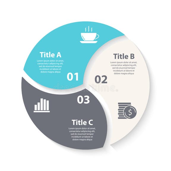 Vector Circle Chart Infographic Template for Round Cycle Diagram, Graph ...