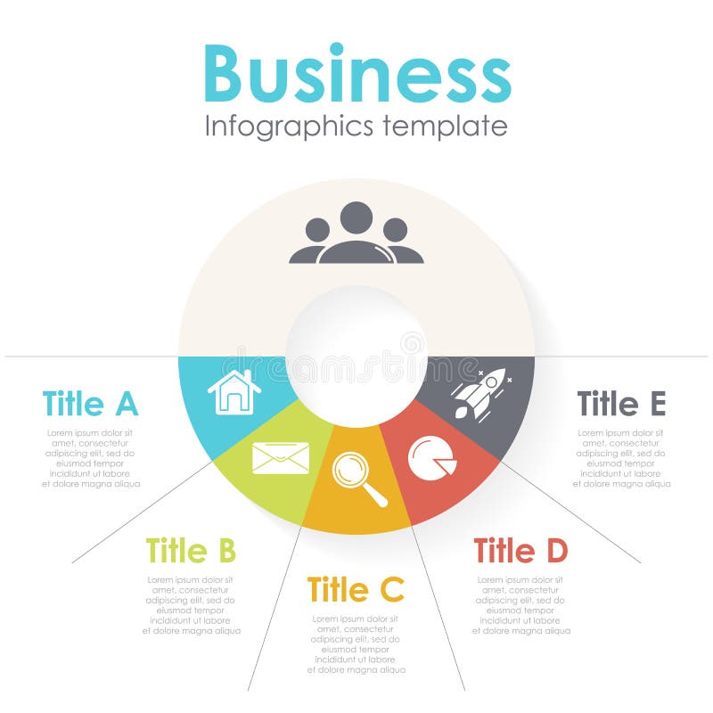 Vector Circle Chart Infographic Template for Round Cycle Diagram, Graph ...