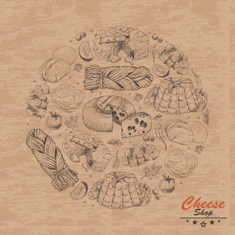 Types Cheese Sketch Stock Illustrations – 502 Types Cheese Sketch Stock ...