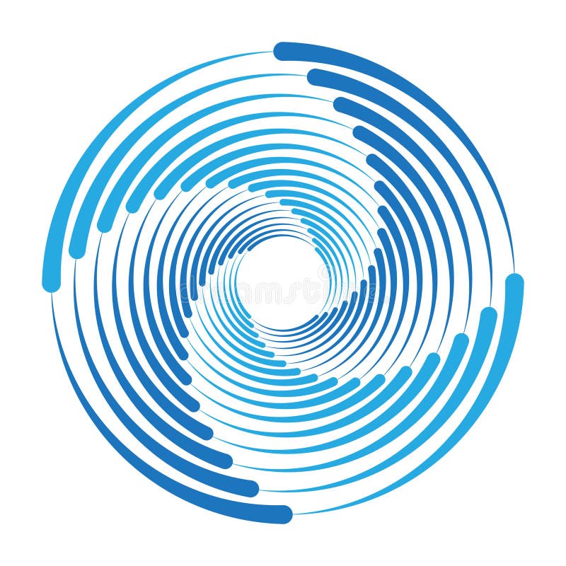 Vector Circle Dotted Blue Icon Isolated on White Background. Circle ...