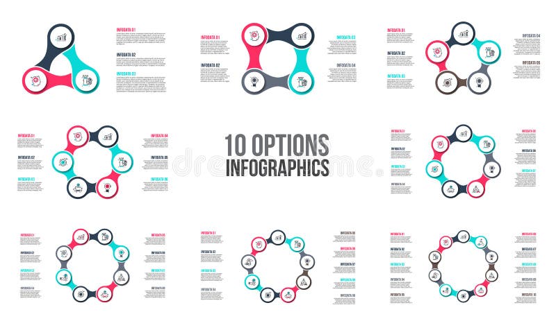 Vector Circle Elements for Infographic. Template for Cycle Diagram ...