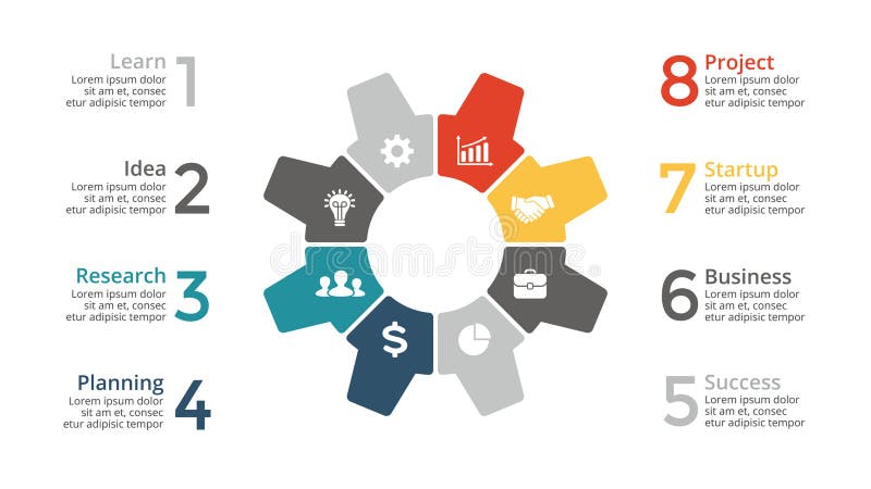Vector Circle Gear Infographic, Cycle Diagram, Mpdel Graph ...