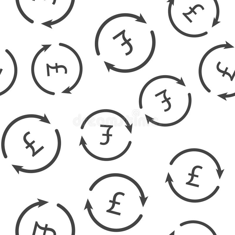 Vector Circle Icon with Arrow and Pound Sign. Currency Exchange Symbol ...