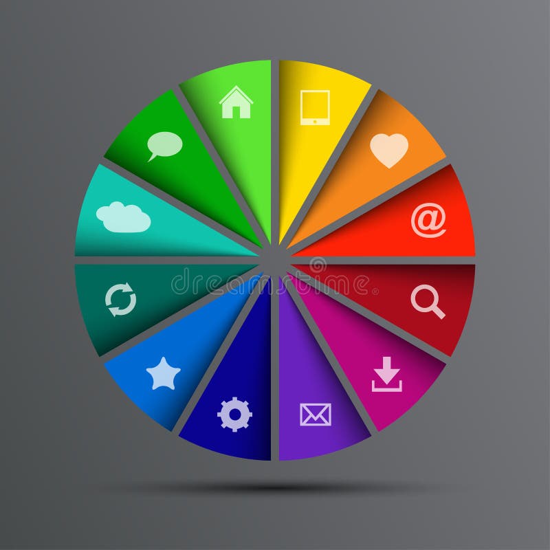 Vector circle with icons stock vector. Illustration of creative - 39568375