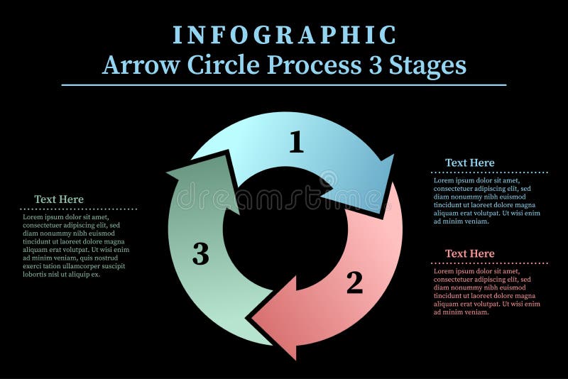 Vector Circle Infographic. Business Concept with 3 Arrow Options, Parts ...