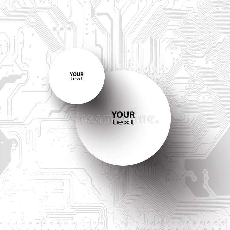 Vector Circle Infographic Microchip Concept Stock Illustration ...