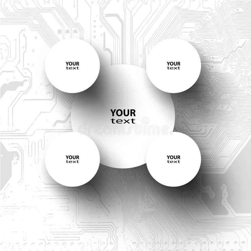 Vector Circle Infographic Microchip Concept Stock Illustration ...