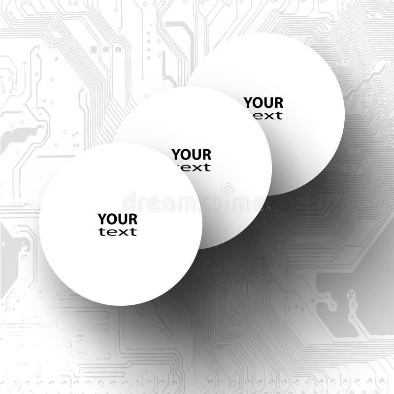 Vector Circle Infographic Microchip Concept Stock Illustration ...