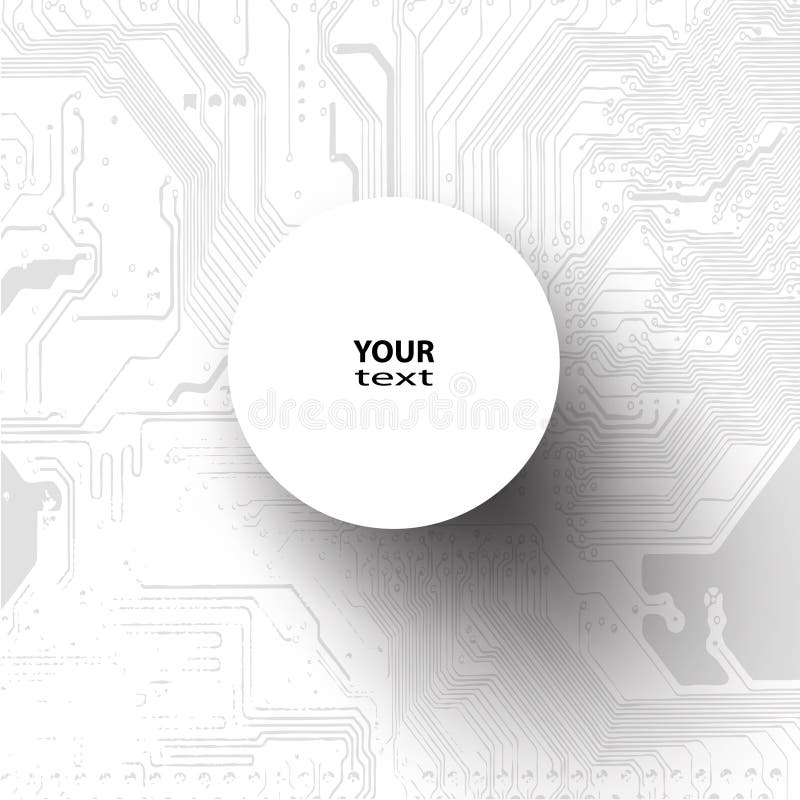 Vector Circle Infographic Microchip Concept Stock Illustration ...