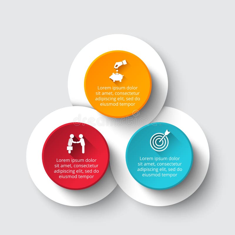Vector Circle Infographic with 3 Options or Parts. Stock Vector ...