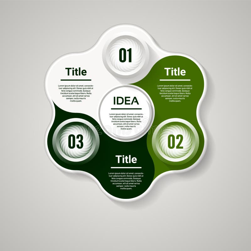 Three Parts Presentation Template Stock Illustrations – 1,878 Three ...