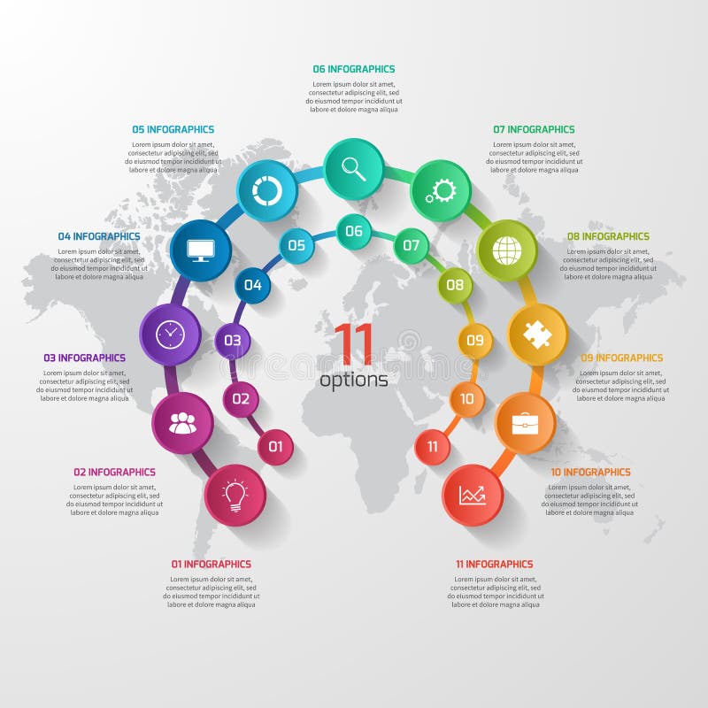 Vector Circle Infographic Template for Graphs, Charts, Diagrams. Stock ...