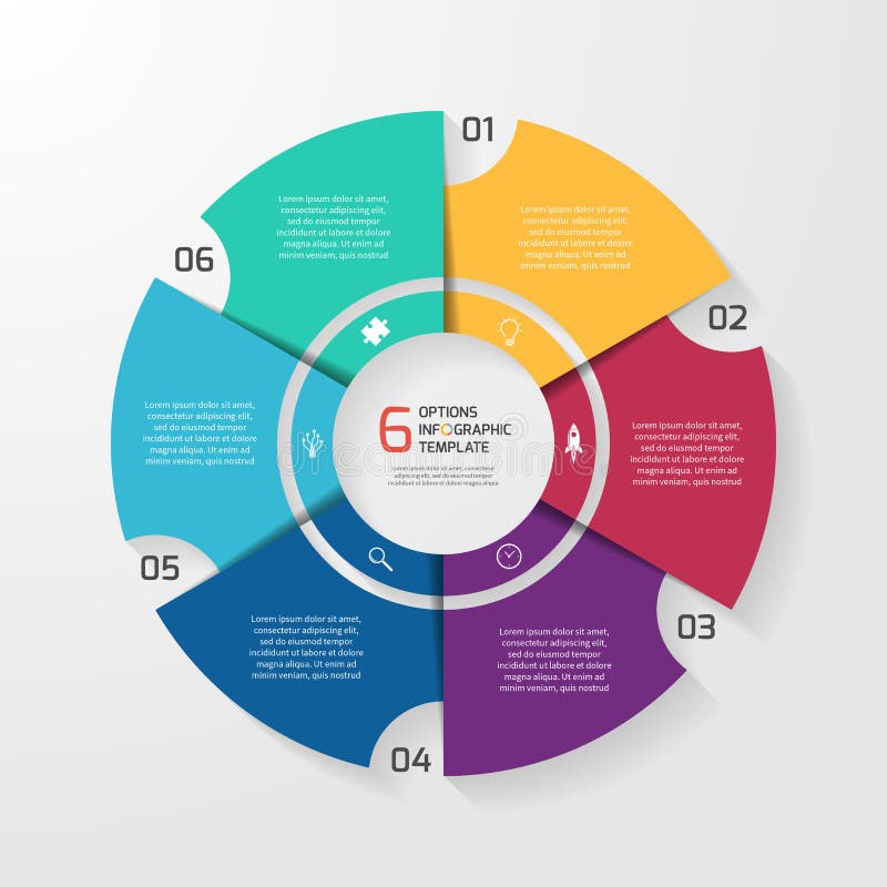Vector Circle Infographic Template for Graphs, Charts, Diagrams. Stock ...