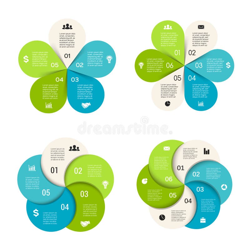 Vector Circle Infographics Set. Template for Cycle Stock Vector ...