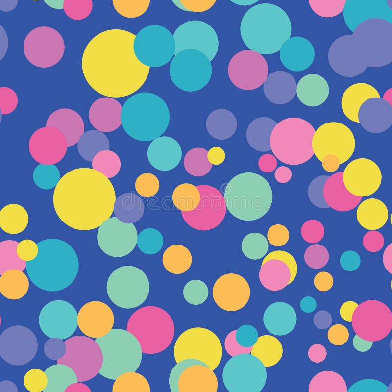 Vector Circle Pattern, Colorful Scattered Repeat, Abstract Background ...
