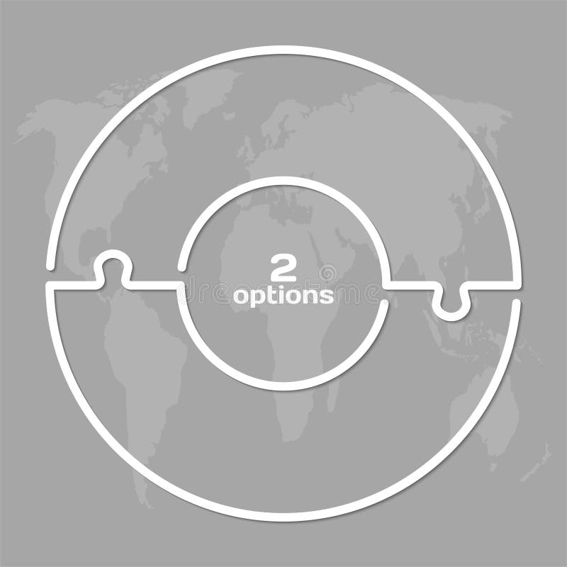 Circle Diagram Infographic in 2 Steps or Options Stock Vector ...