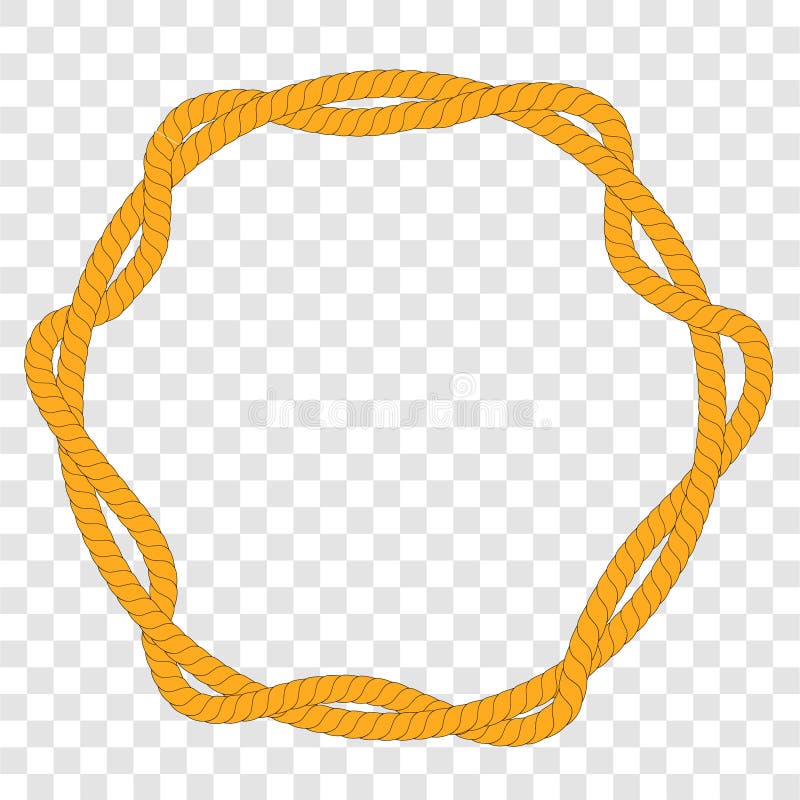 Simple Vector, Circle Shape, from 2 Brown Rope, at Transparent Effect ...