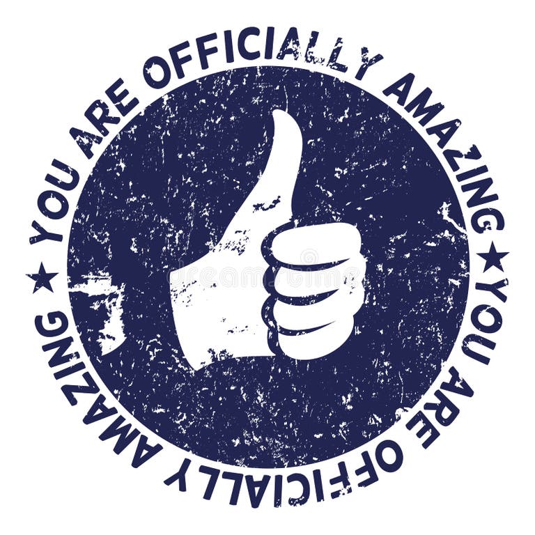 Vector Circle Stamp - You are Officially Amazing Stock Vector ...