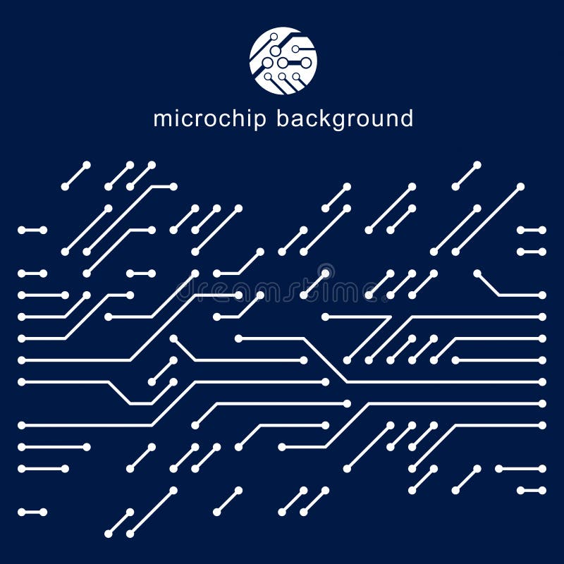 Vector Circuit Board, Digital Technologies Abstraction. Computer ...