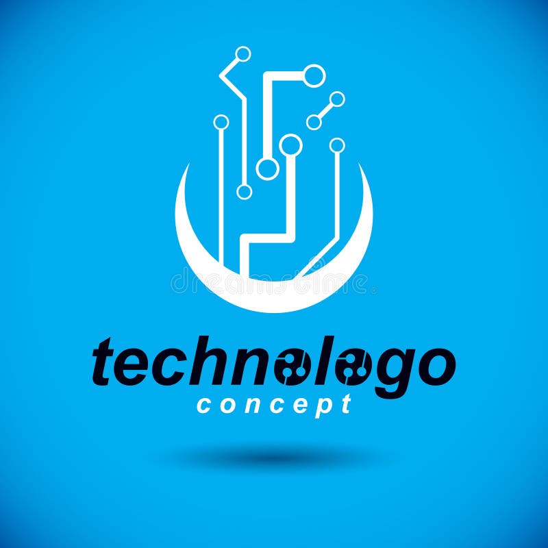 Vector Circuit Board, Digital Technologies Abstraction. Computer ...