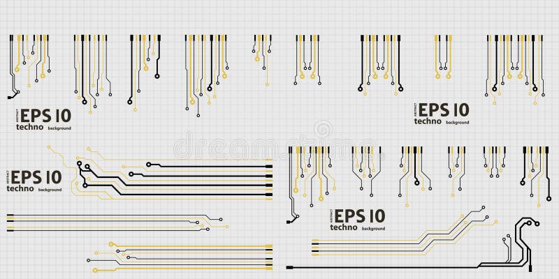 Electronic Circuit Grid stock illustration. Illustration of grid - 6080702
