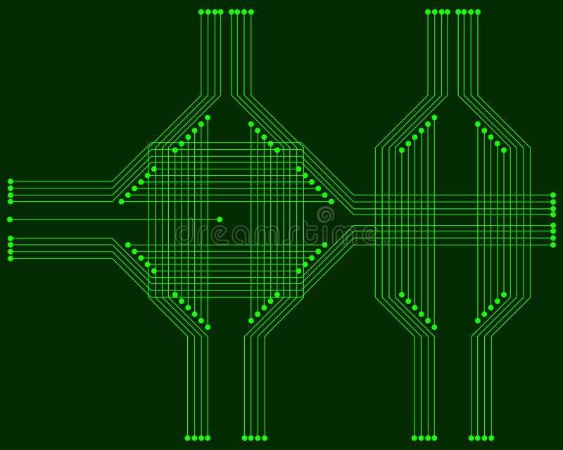 Vector Circuit Board Illustration EPS10 Stock Vector - Illustration of ...