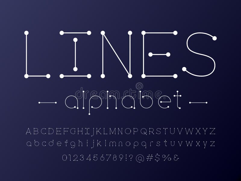 Tech font stock vector. Illustration of number, text - 202229452