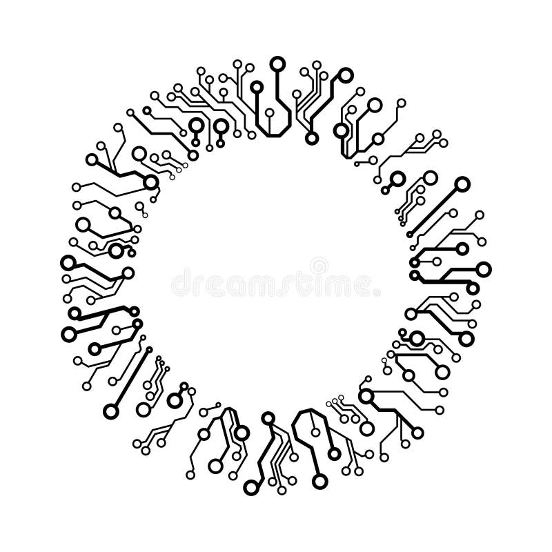 Vector circuit circle stock vector. Illustration of background - 61993672
