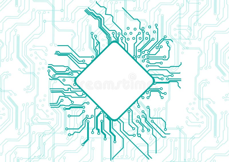 Vector Circuit Digital Technology Elements Design Background Concept ...