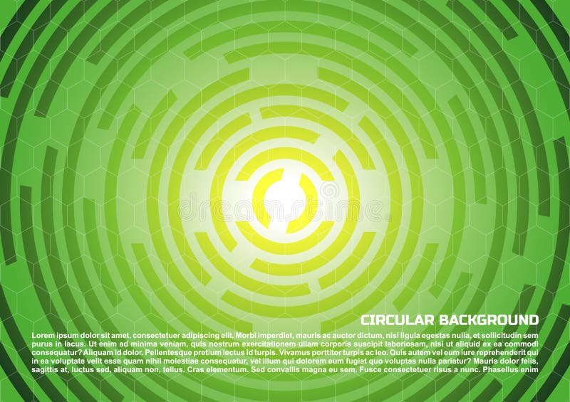 Vector Circular Abstract Colorful Background in Green Color Stock ...