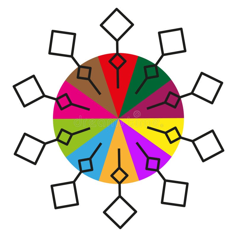 Vector Circular Diagram. Colorful Infographic Chart. Data Visualization ...